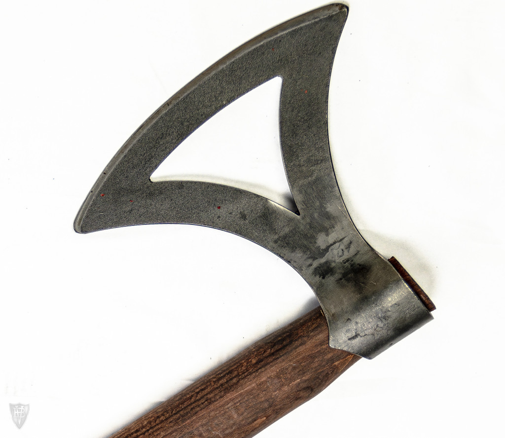 Viking axe with perforated head