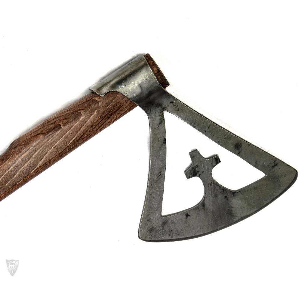 Viking axe with cross inside the head